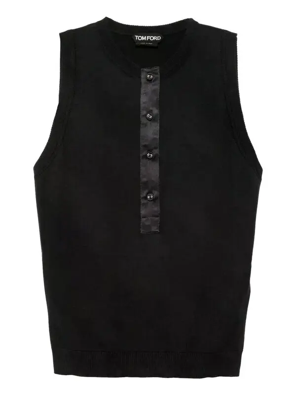 TOM FORD Knitted Tank Top - Black