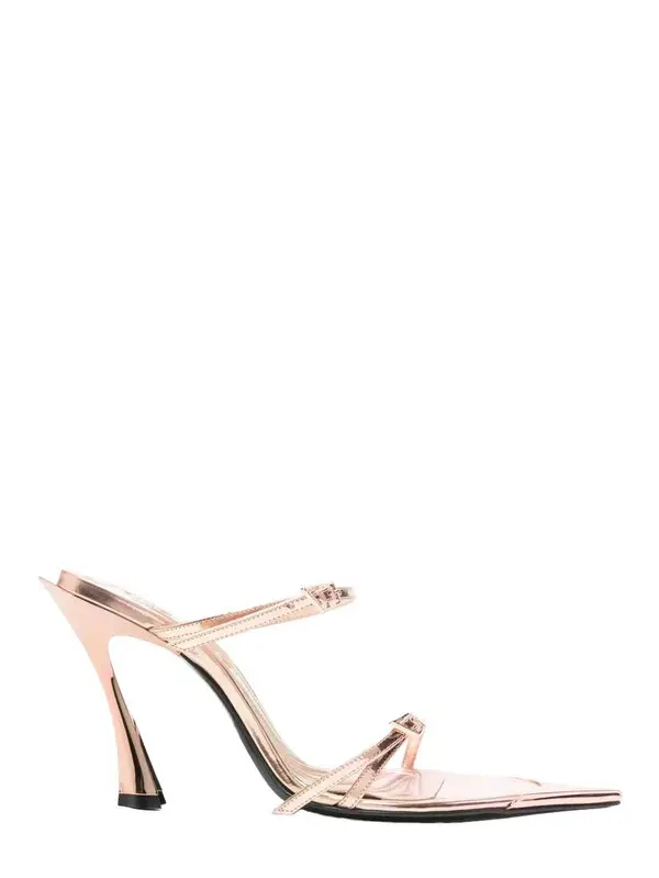 MUGLER 95mm Fang Sandals - Pink