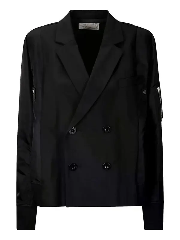 Sacai Double-breasted Jacket - Black