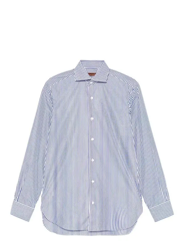 BARBA NAPOLI Cotton Shirt - Blue