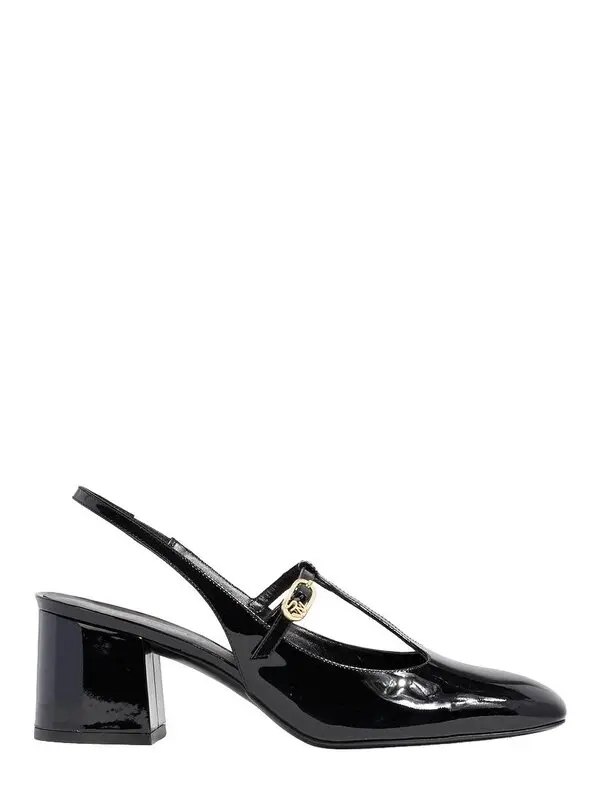 STUART WEITZMAN Jane Patent-leather Slingback Pumps - Black