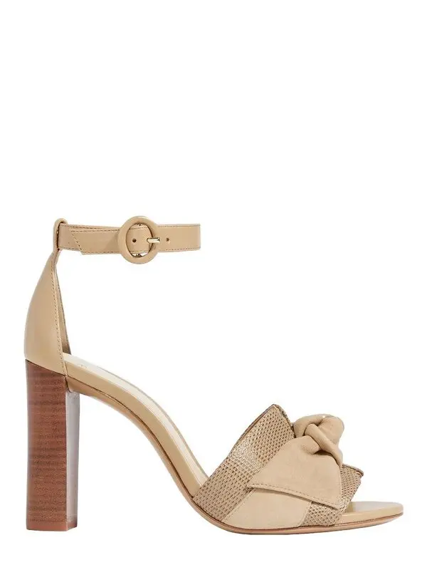 ALEXANDRE BIRMAN Maxi Clarita 90 Leather Sandals - Mushroom