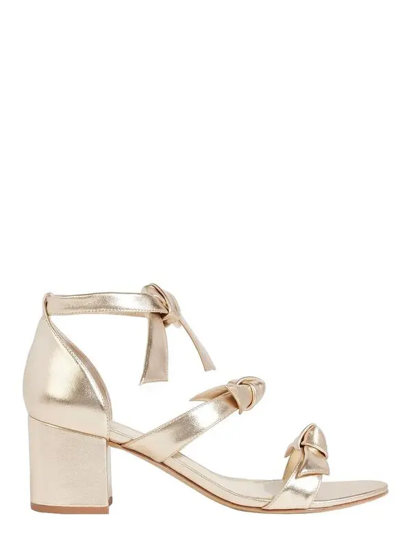 ALEXANDRE BIRMAN Lolita 60 Metallic Leather Sandals - Gold