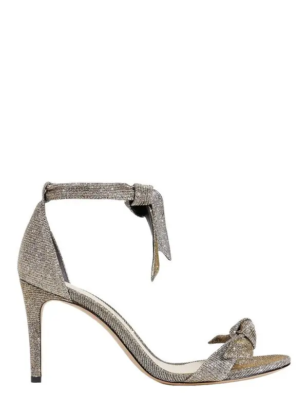 ALEXANDRE BIRMAN Clarita 65 Metallic Woven Sandals - Gunmetal