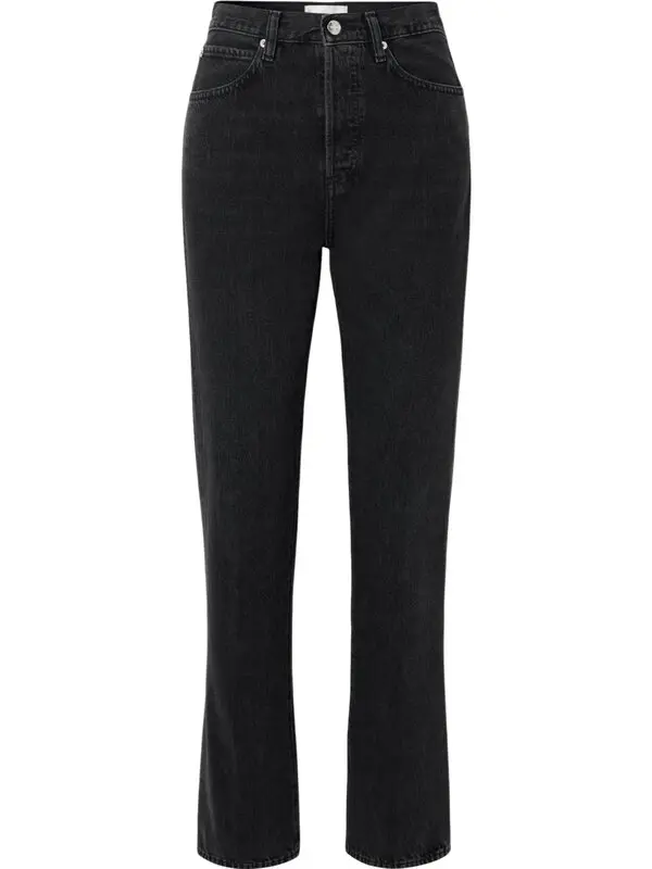 FRAME The Vertical High-rise Bootcut Jeans - Black