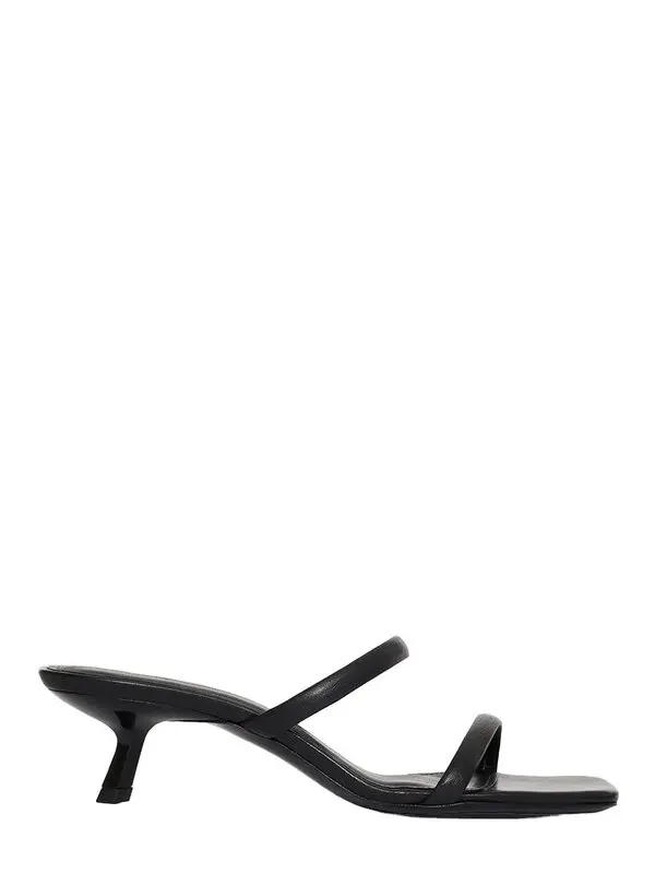ANINE BING Hilda Leather Mule Sandals - Black