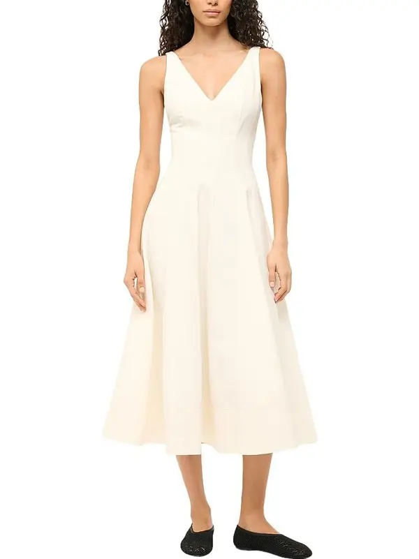 Staud Marieta Midi Dress - Ivory