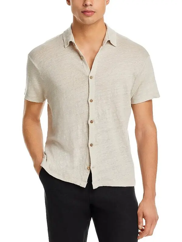 ALEX CRANE Ola Regular Fit Linen Shirt - Bone