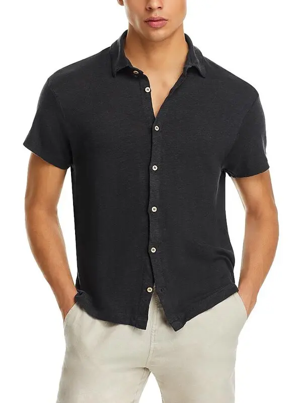 ALEX CRANE Ola Regular Fit Linen Shirt - Night