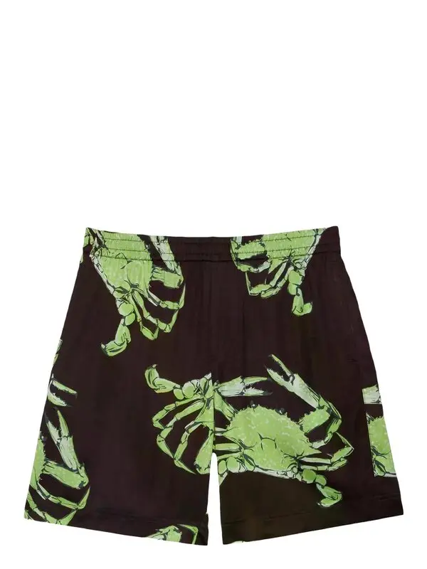 MSGM Graphic-print Shorts - Brown