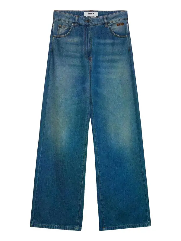 MSGM Wide-leg Jeans - Blue