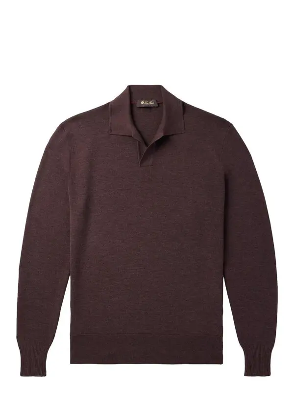 Loro Piana Aspen Virgin Wool Polo Shirt - Brown