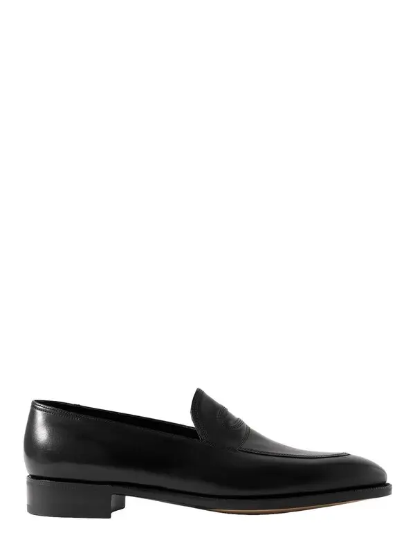 John Lobb Bill Leather Loafers - Black