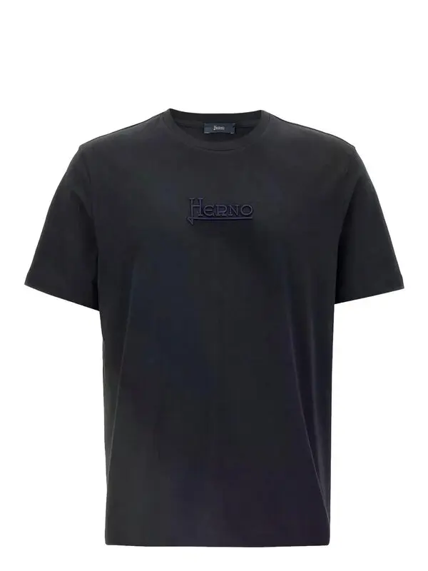 Herno Logo-embroidered T-shirt - Blue