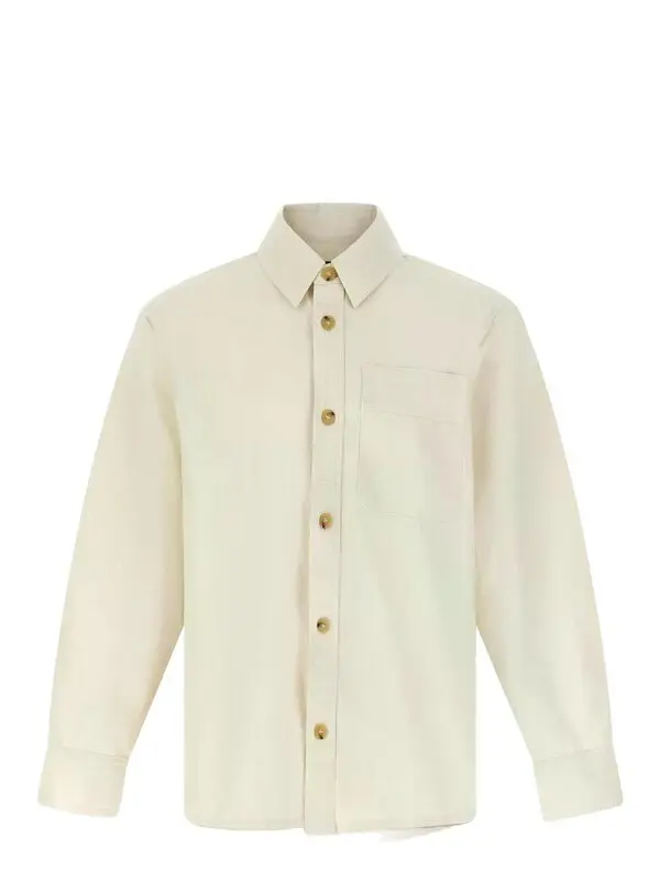 A.p.c. Logo-embroidered Shirt - Neutrals