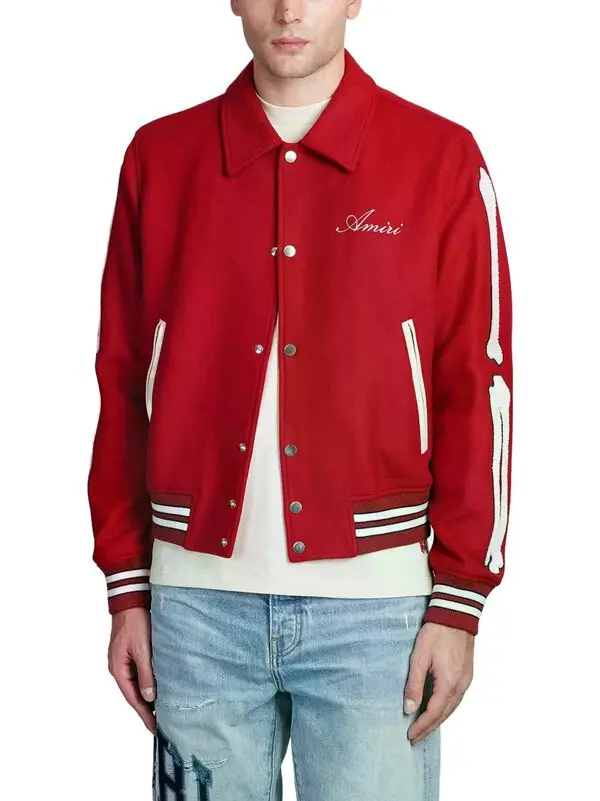 Amiri Logo Bomber Jacket - Red