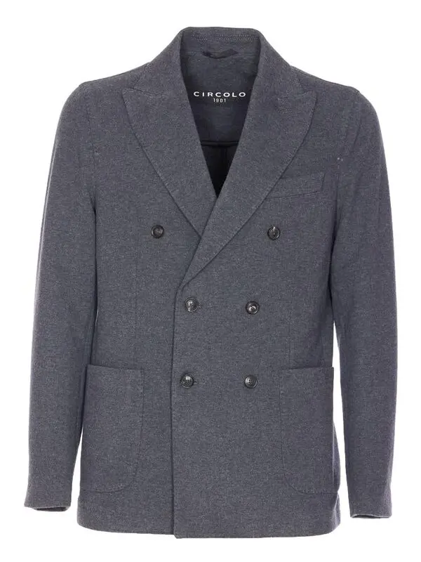 CIRCOLO 1901 Double Breasted Jacket - Grey