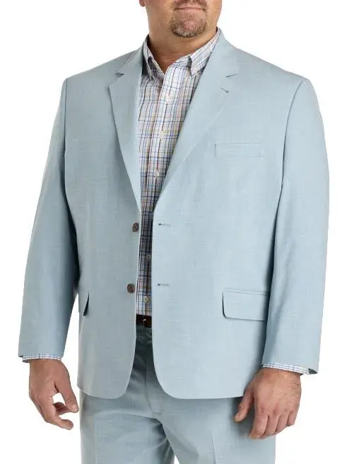 OAK HILL BY DXL Big & Tall Cross Hatch Jacket-relaxer Suit Jacket - Blue