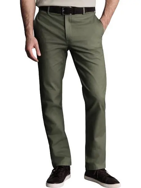 CHARLES TYRWHITT Ultimate Non-iron Chinos - Light Green