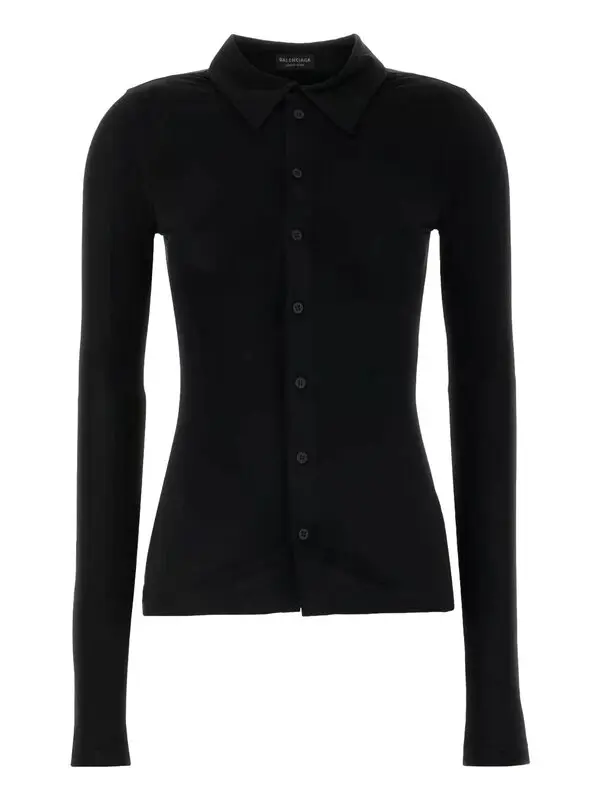 Balenciaga Stretch Tailored Shirt - Black