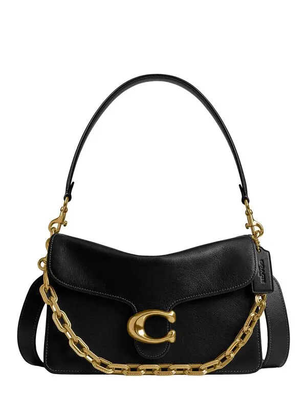 COACH Chain Tabby Shoulder Bag - Brass/black