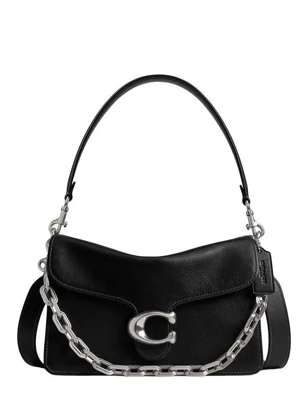 COACH Chain Tabby Shoulder Bag - Silver/black