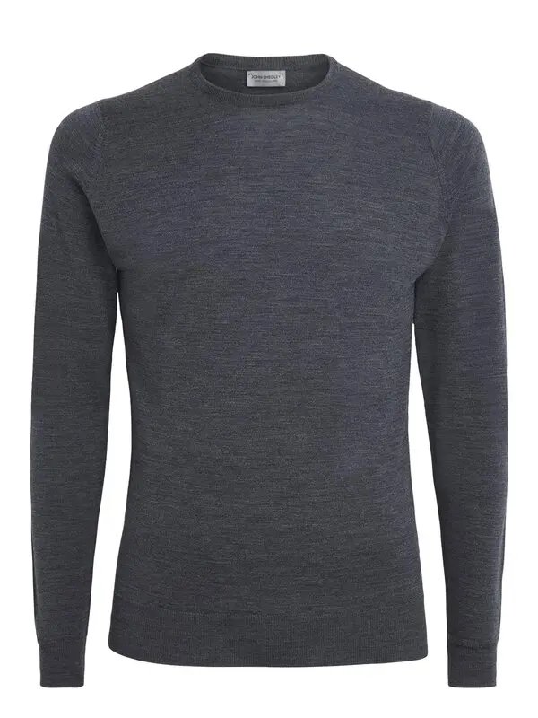 John Smedley Merino Wool Lundy Sweater - Grey