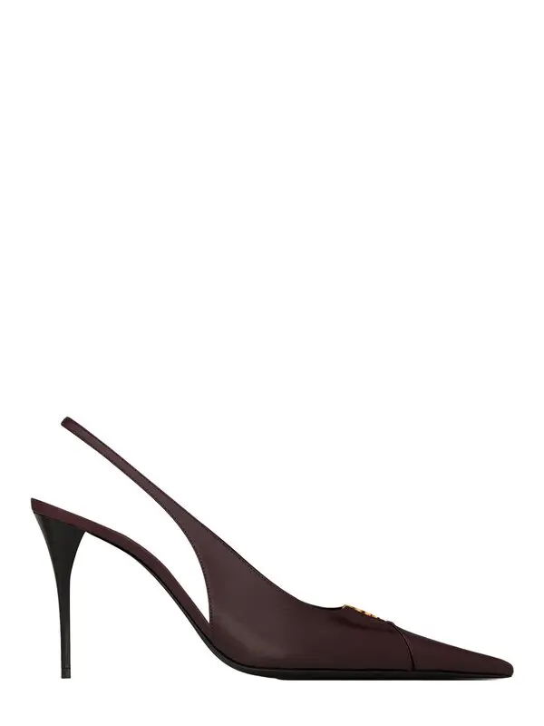 Saint Laurent Leather Babylone Slingback Pumps 90 - Pink