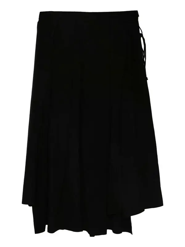 Yohji Yamamoto Pleated Skirt - Black