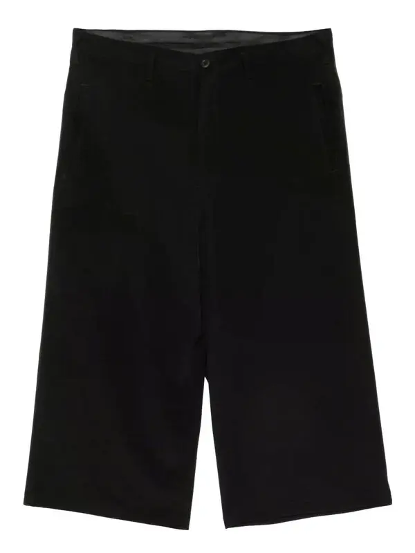 Yohji Yamamoto Cropped Trousers - Black