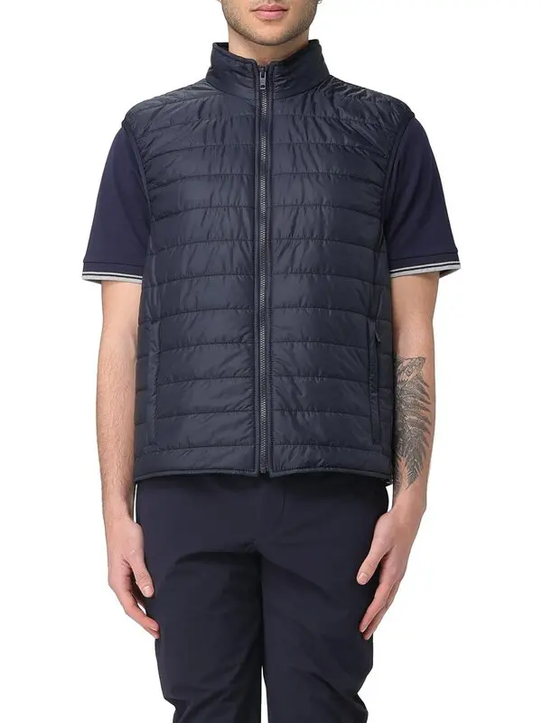 FAY Quilted Vest - Blue