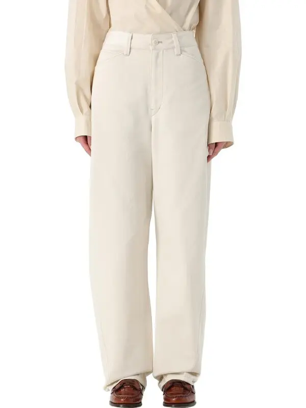 LEMAIRE Wide Leg Trousers - White