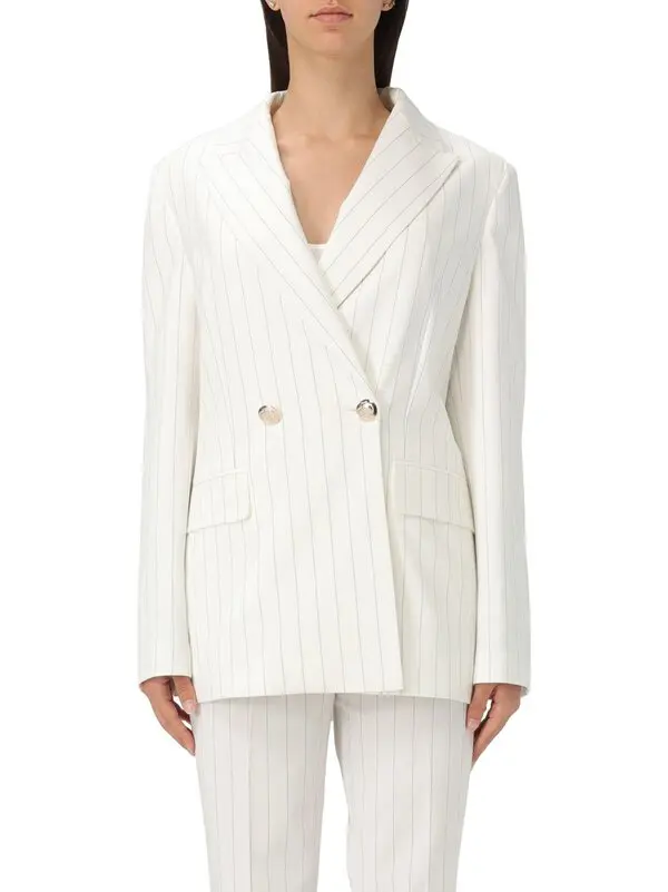 Liu Jo Double Breasted Jacket - White