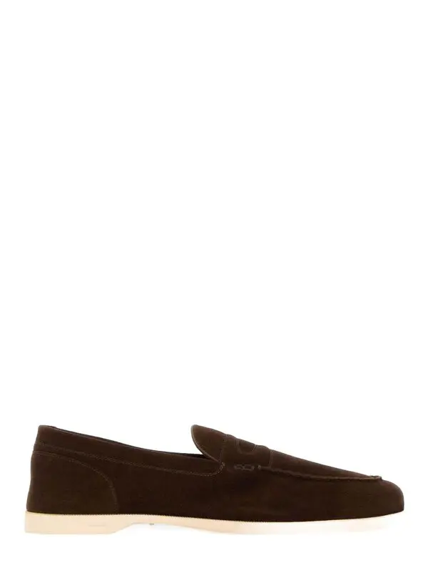 John Lobb Pace Suede Loafers - Brown