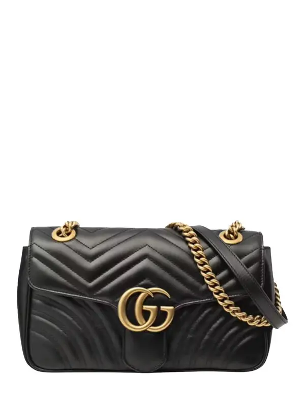 Gucci Gg Marmont Small Matelassé Shoulder Bag - Black