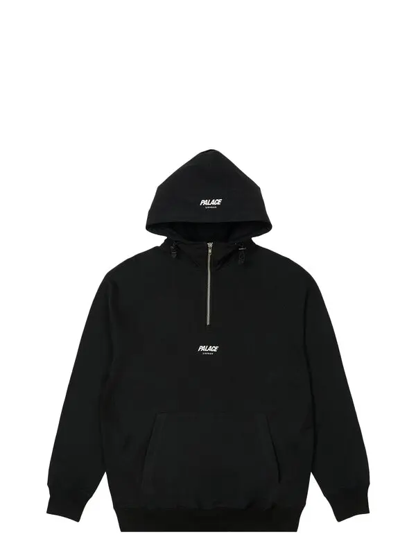 PALACE 1/4 Zip Cotton Panel - Black