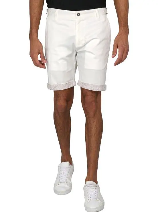 BROOKLYN BRIGADE Flat Front Slim Fit Shorts - White