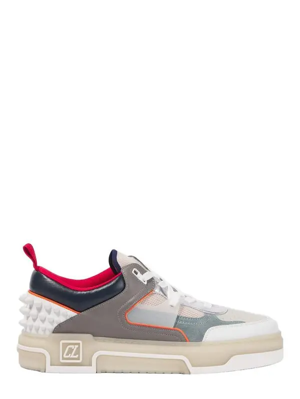CHRISTIAN LOUBOUTIN Astroloubi Spiked Leather Sneakers - Multicoloured