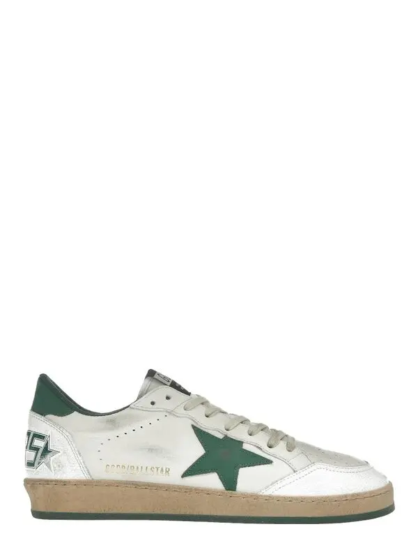 GOLDEN GOOSE Ball Star Starin Sneakers - White/green
