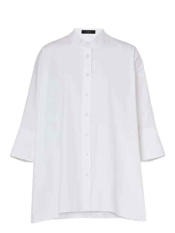 JOSEPH Congo Oversized Cotton Poplin Shirt - White