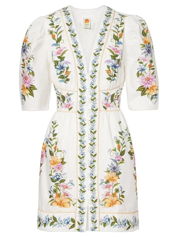 Farm Rio Sweet Bloom Minidress - Multicoloured