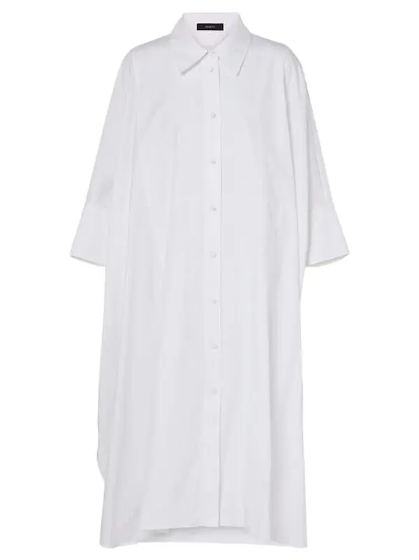 JOSEPH Dania Cotton Poplin Shirt Dress - White
