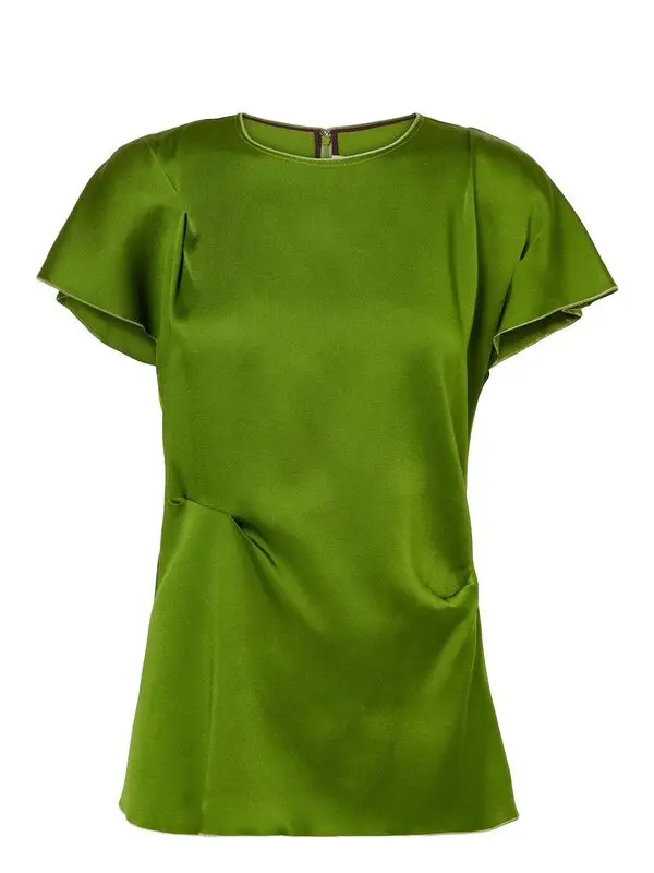 Victoria Beckham Satin Top - Green