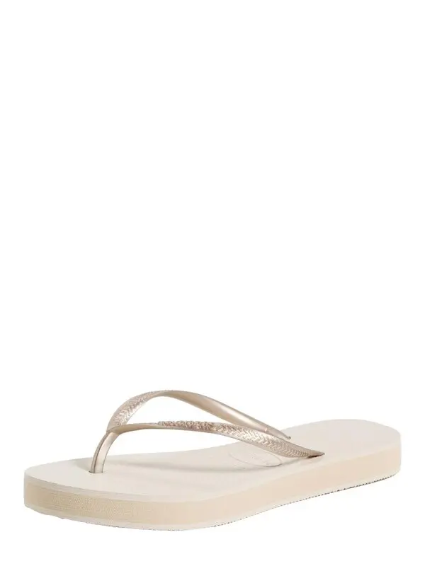 Havaianas Slim Flatform Flip Flops - Beige