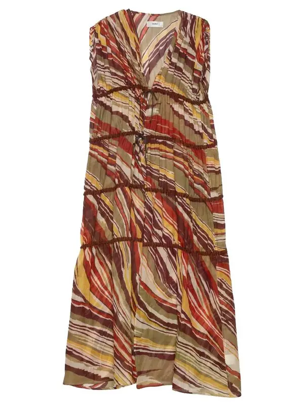 MULLER OF YOSHIOKUBO Abstract-pattern Maxi Dress - Red