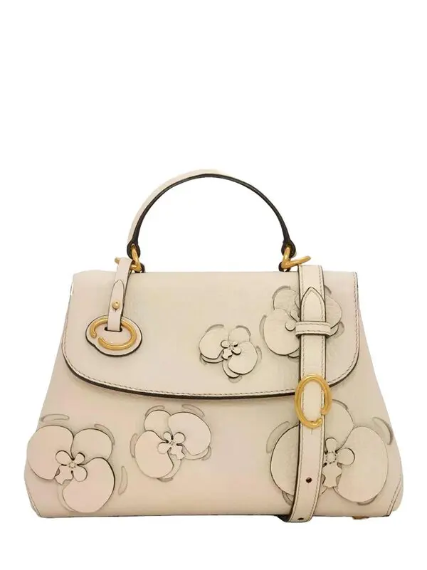 Oscar De La Renta Laser-cut Orchid Mini Poppy Tote Bag - Neutrals