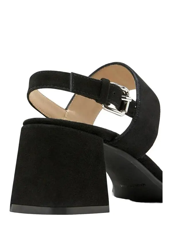 La Canadienne Flemming Suede Slingback Sandals - Black