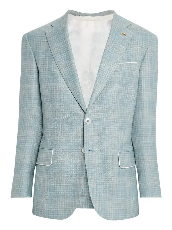 Stefano Ricci Check Sport Coat - Turquoise