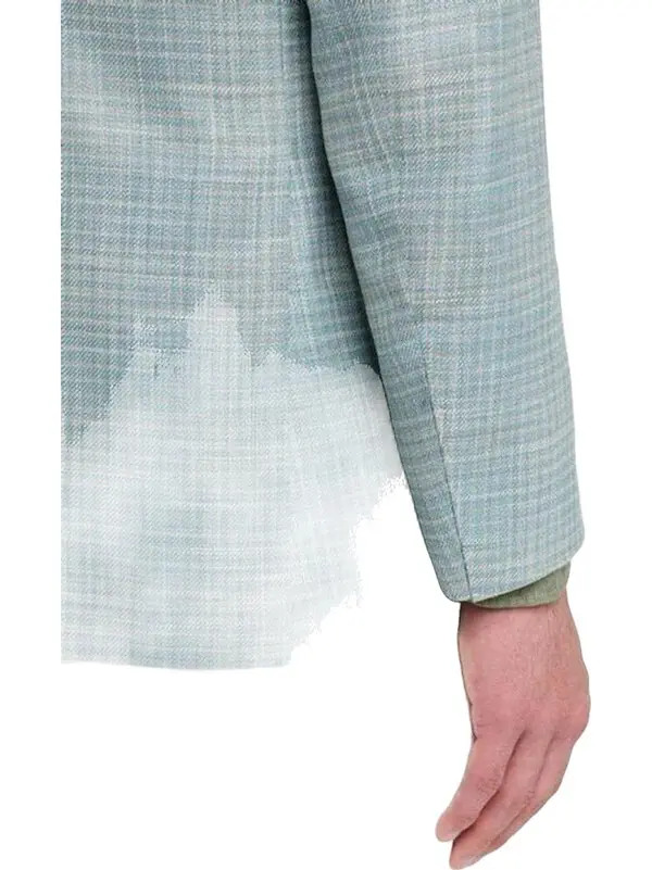 Stefano Ricci Check Sport Coat - Turquoise