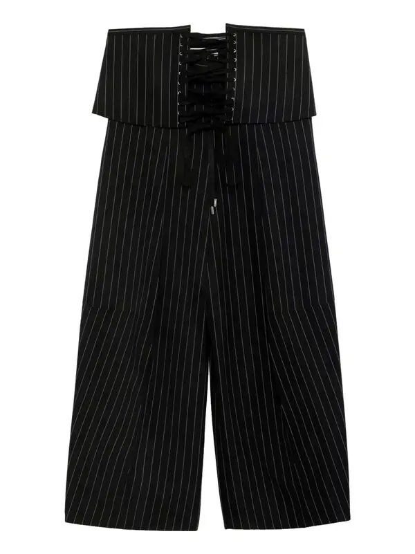JEAN PAUL GAULTIER Pinstriped Trousers - Black